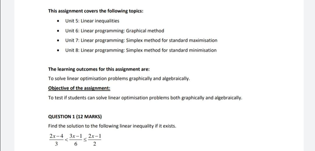 Solved This assignment covers the following topics: - Unit | Chegg.com