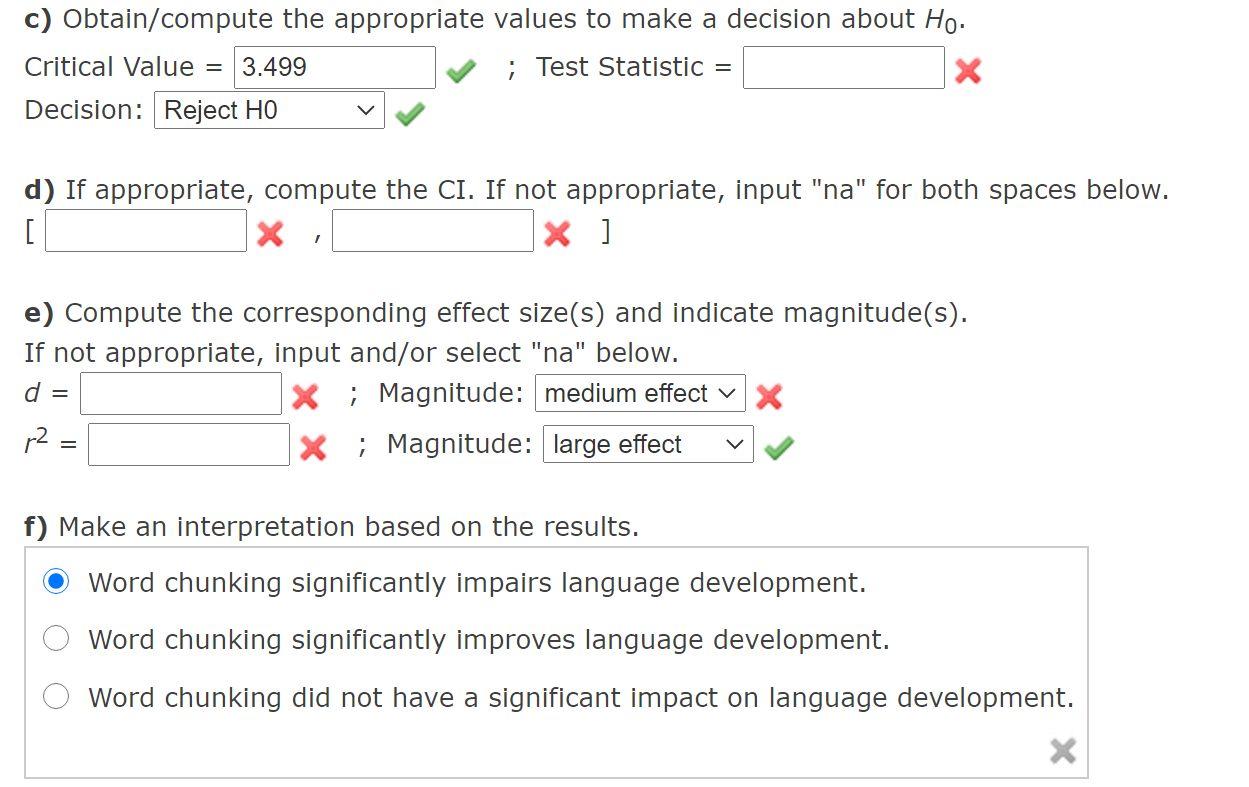 Solved A child psychiatrist hypothesizes that word chunking | Chegg.com