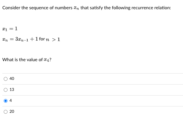 Solved Consider the sequence of numbers In that satisfy the | Chegg.com