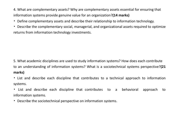 Solved 4. What are complementary assets? Why are | Chegg.com