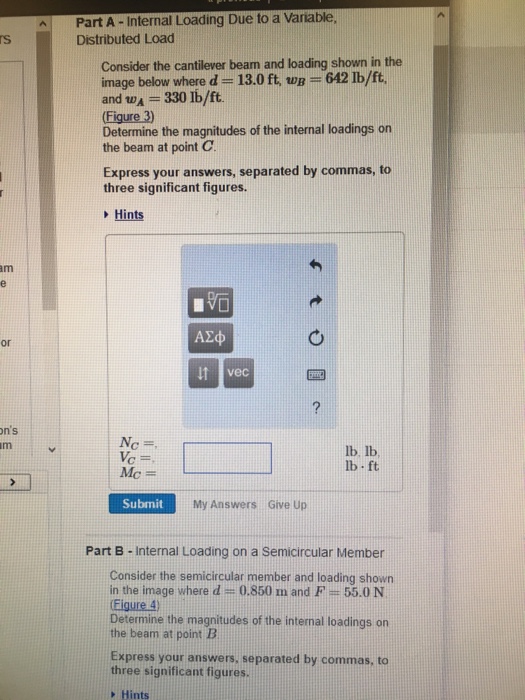 Solved Part A-Internal Loading Due to a Variable rs | Chegg.com