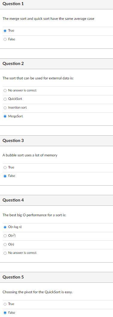 Solved The merge sort and quick sort have the same average | Chegg.com