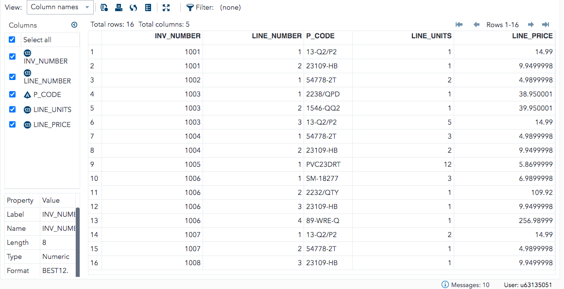 Solved Columns (2) Total rows: 16 Total columns: 5 (i) | Chegg.com