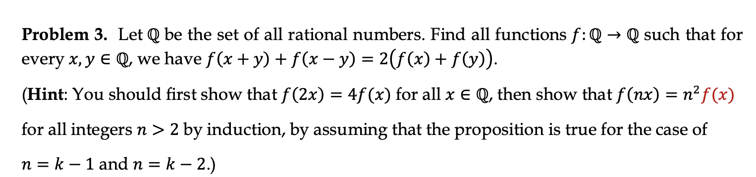 Solved Problem 3. Let Q be the set of all rational numbers. | Chegg.com