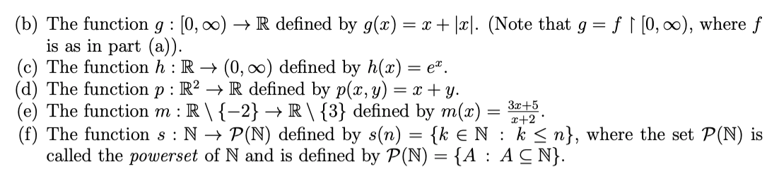 Solved Problem 1. In parts (a) – (f) below, determine | Chegg.com