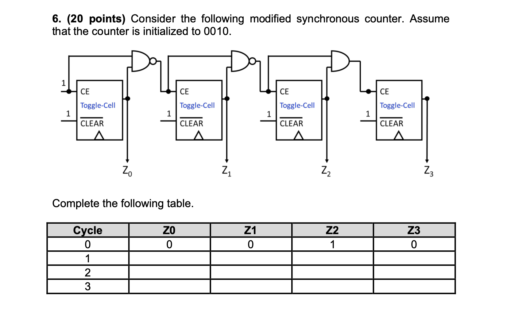 Solved 6. (20 points) Consider the following modified | Chegg.com