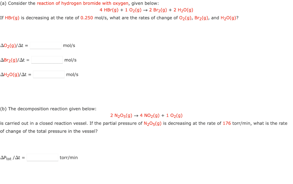 Solved Consider the reaction of hydrogen bromide | Chegg.com