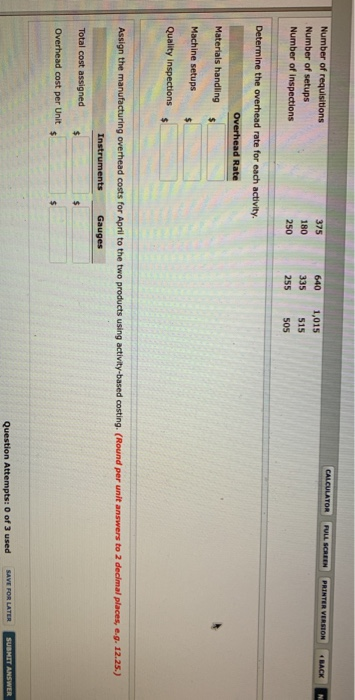 Solved CALCULATOR FULL SCREEN PRINTER VERSTON BACK NEX | Chegg.com