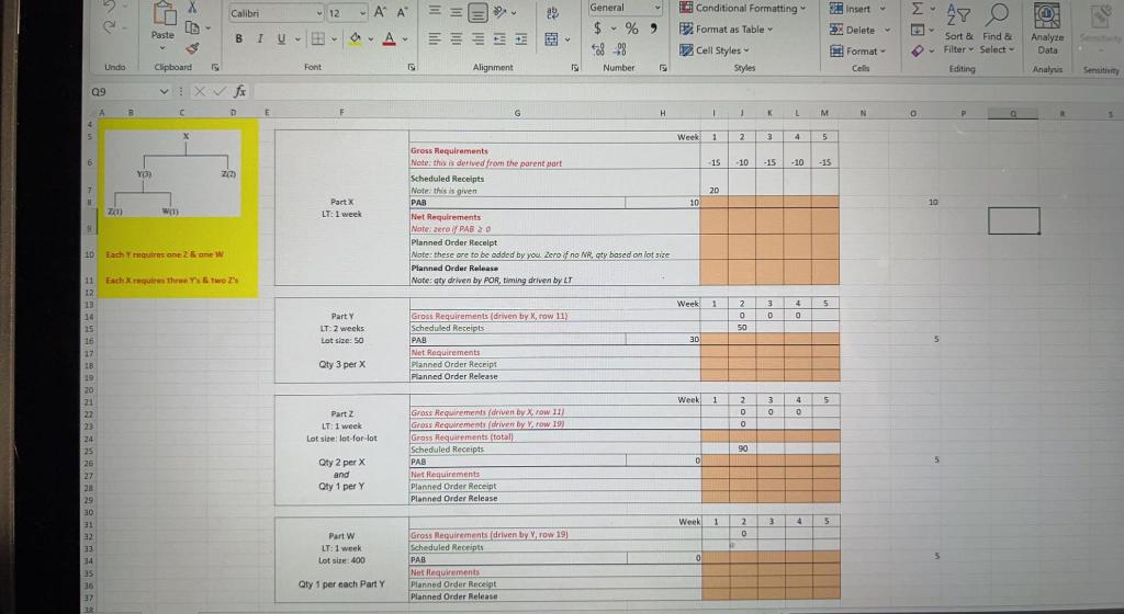 Solved Given the following product tree, complete the MRP | Chegg.com