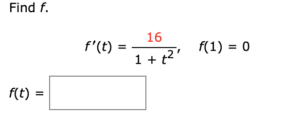 Solved Find \\( f \\). \\[ | Chegg.com
