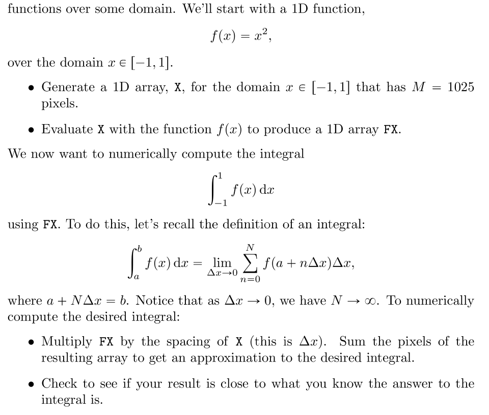 f(x)=x2, over the domain x∈[−1,1]. - Generate a 1D | Chegg.com