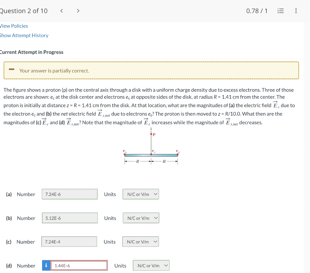 Solved Current Attempt in Progress Your answer is partially | Chegg.com