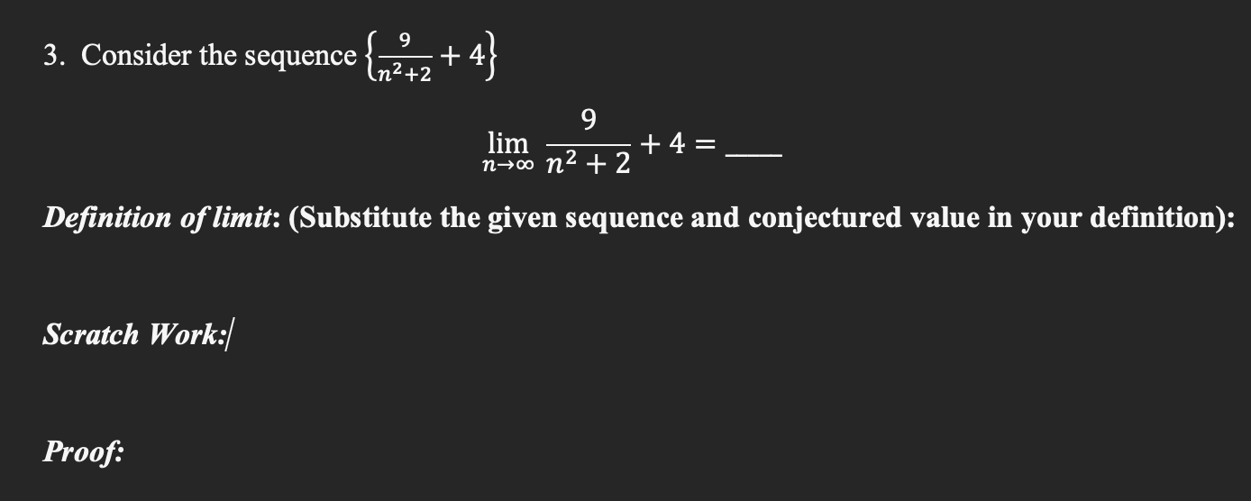Solved Conjecture a limit value for the given sequence. | Chegg.com