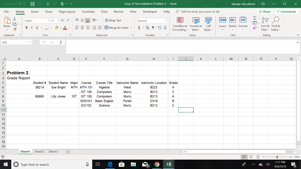 Please show the process of moving the following excel | Chegg.com