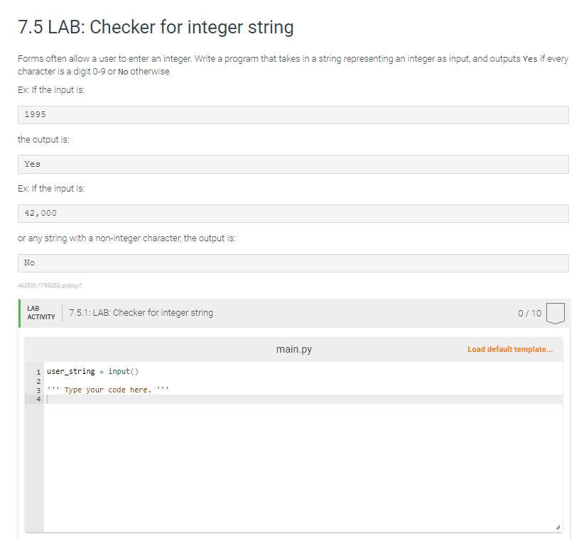 Solved Ex: If the input is: 42,000 or any string with a | Chegg.com