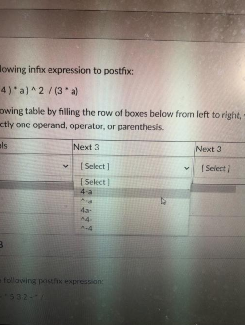 Solved Convert the following infix expression to postfix: | Chegg.com