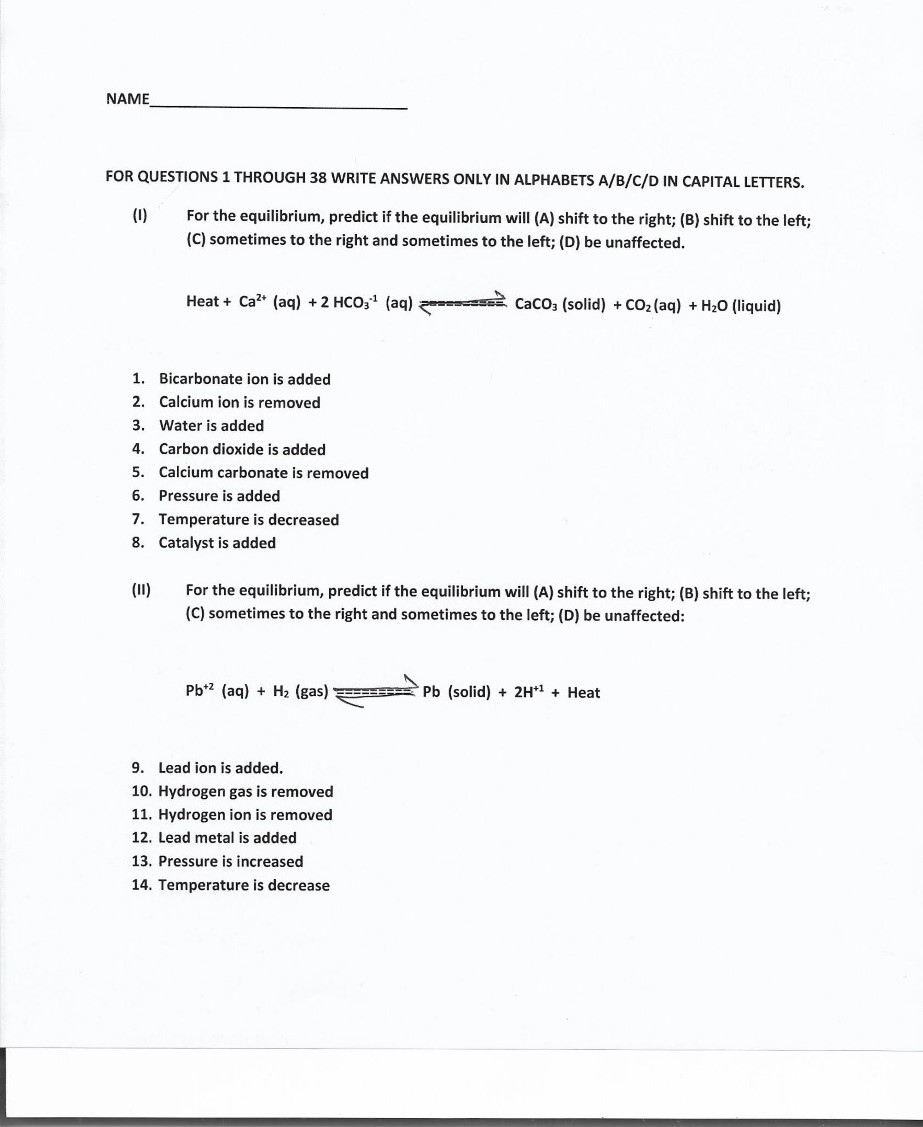 Solved NAME FOR QUESTIONS 1 THROUGH 38 WRITE ANSWERS ONLY IN | Chegg.com