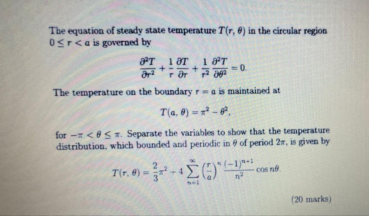 Solved The equation of steady state temperature T(1,6) in | Chegg.com