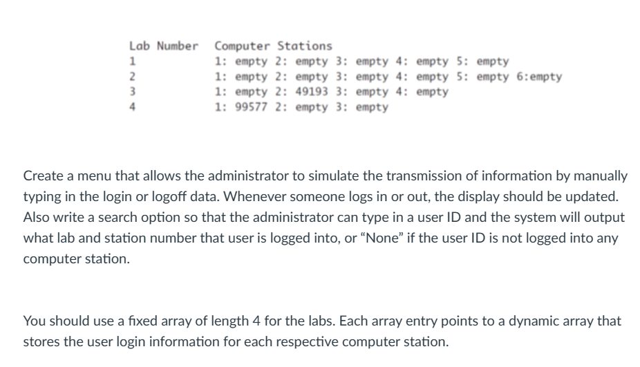 Solved You run four computer labs. Each lab contains | Chegg.com