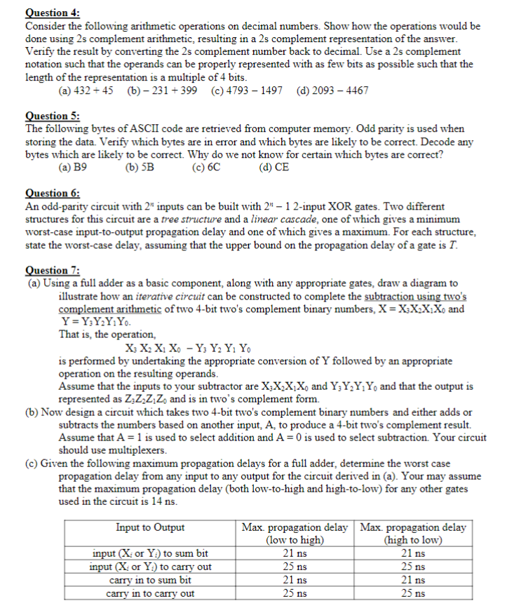 Question 4: Consider the following arithmetic | Chegg.com