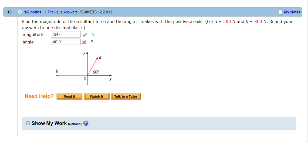 Solved Previous Answers SCalcET8 12.2.033. 18. 1/2 points My | Chegg.com