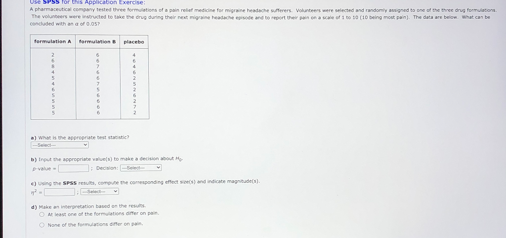 Solved Use SPSS for this Application Exercise: A | Chegg.com