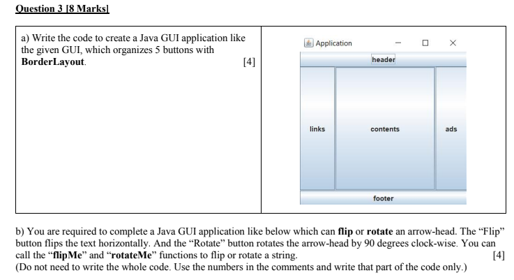 Solved Question 3 18 Marks/ Application a) Write the code to | Chegg.com