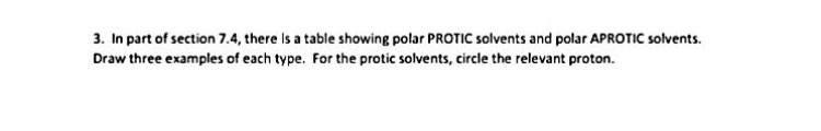 Solved Protic solvents Polar aprotic solvents CHO-H Methanol | Chegg.com