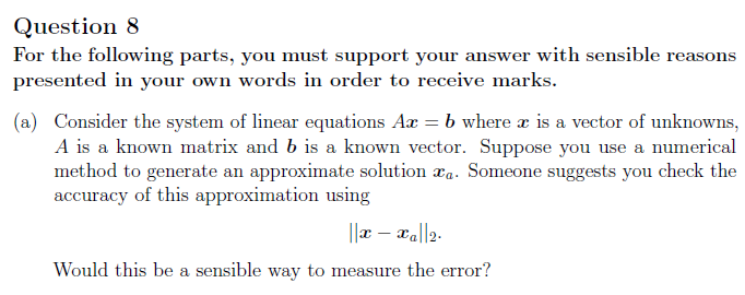 [Solved]: Question 8 For the following parts, you must sup
