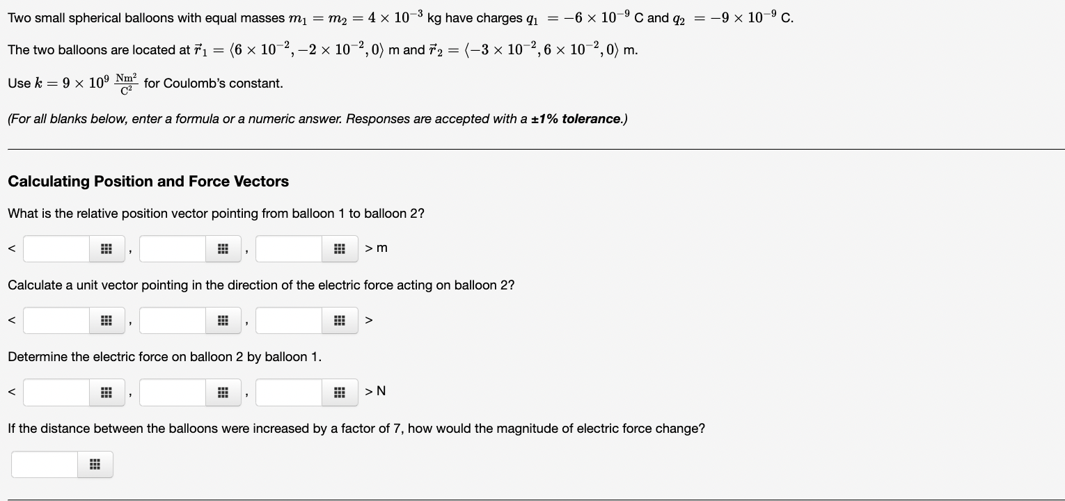 Solved Two small spherical balloons with equal masses | Chegg.com