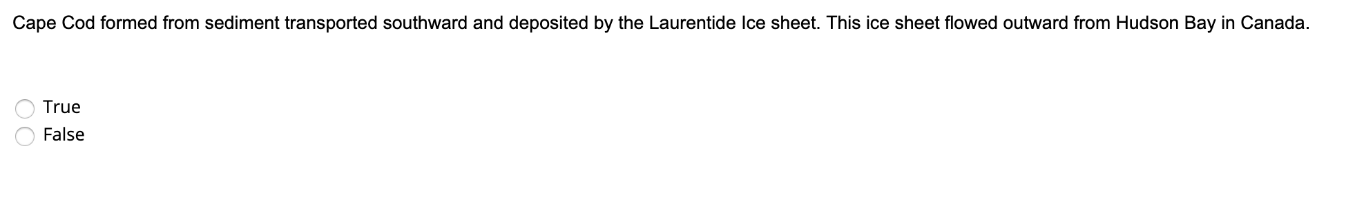 Solved Cape Cod formed from sediment transported southward | Chegg.com