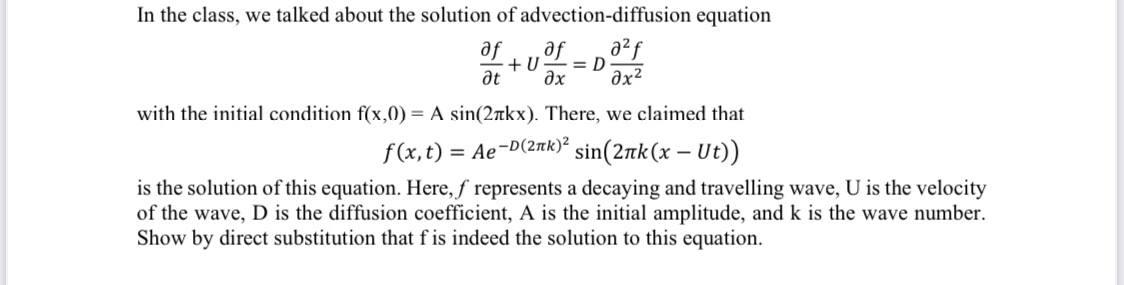 Solved In the class, we talked about the solution of | Chegg.com