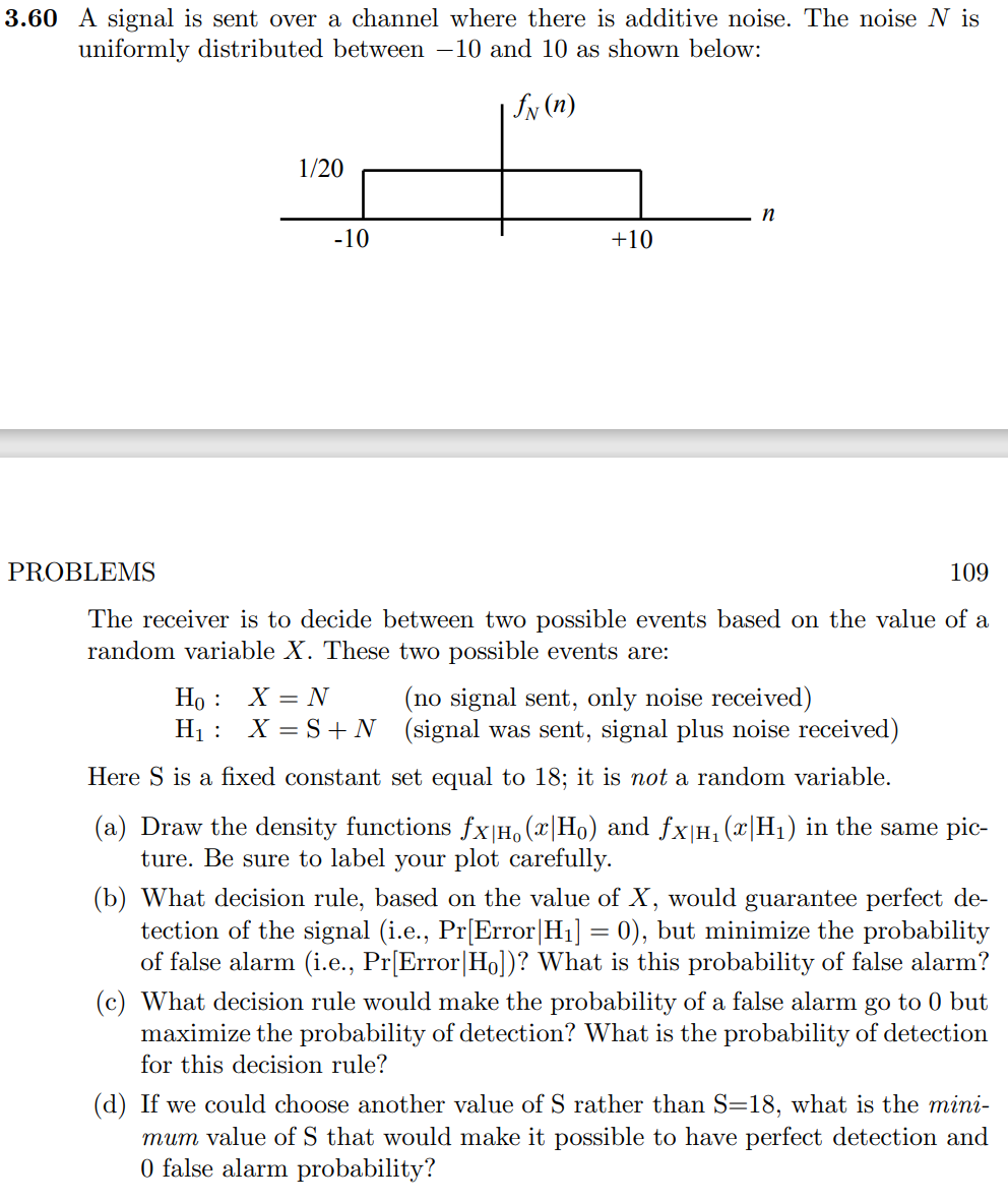 Solved 30 A signal is sent over a channel where there is | Chegg.com