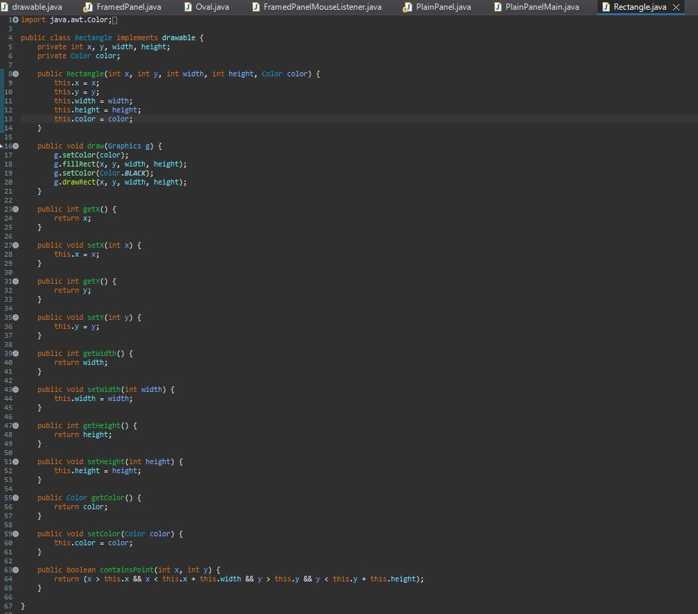 Solved 1 import java.awt. Graphics; public interface | Chegg.com