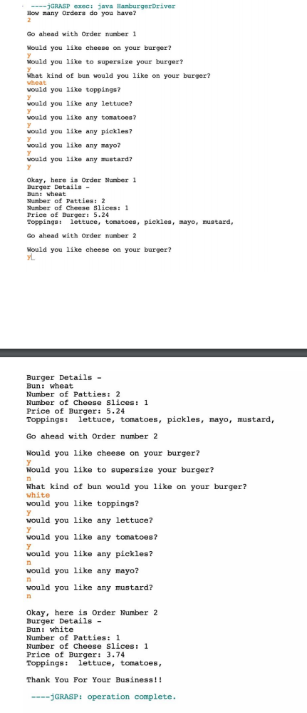 Solved Assignment 5 – Hamburger Joint For this assignment, | Chegg.com