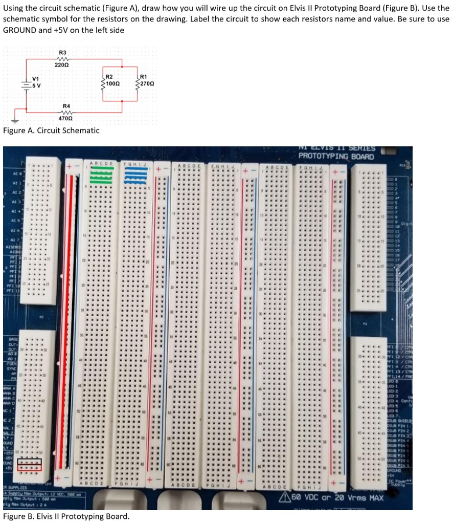 Solved Using the circuit schematic (Figure A), draw how you | Chegg.com