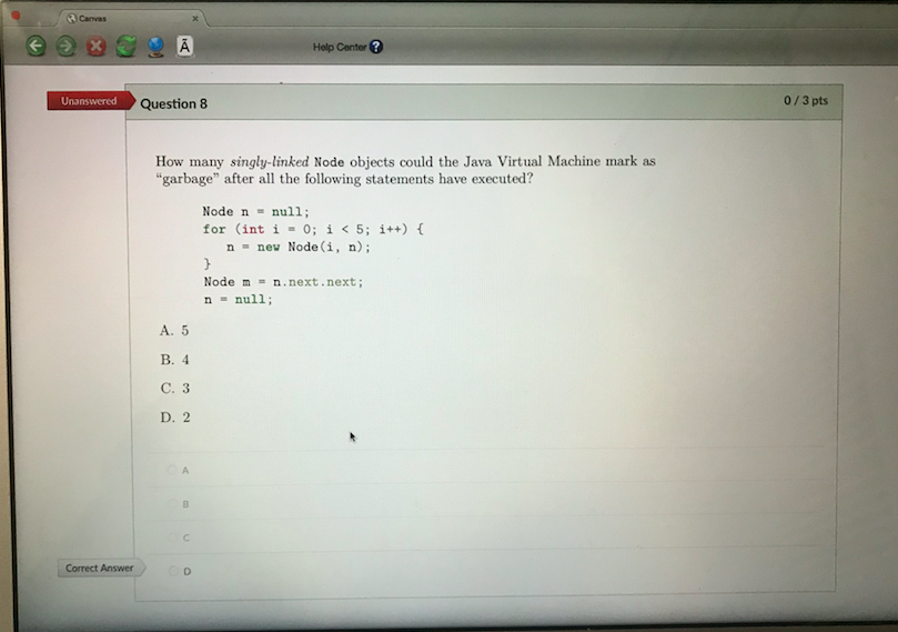 Solved Carrvas Help Center Unanswered Question 8 03 Pts How 