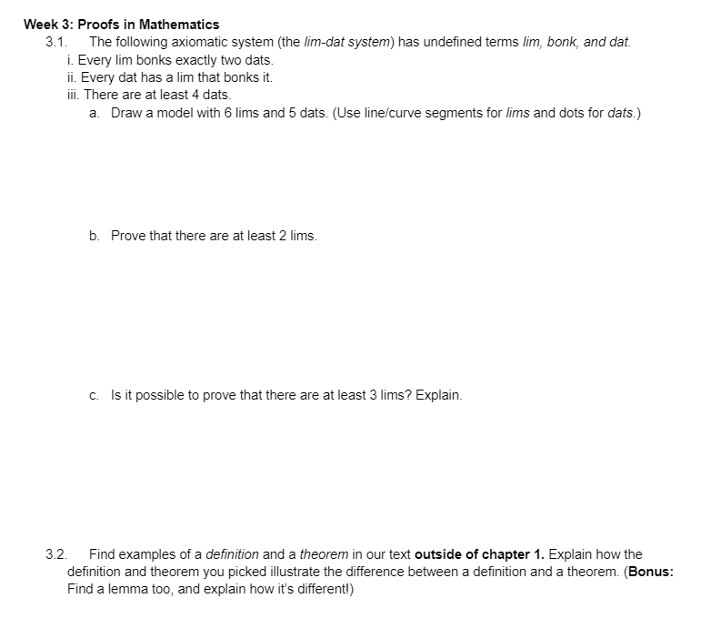 Solved USING A MATH GRAPHWeek 3: Proofs in Mathematics3.1. | Chegg.com