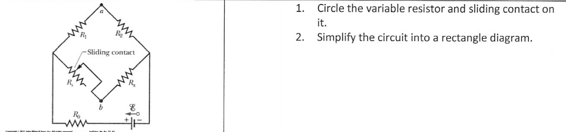 Solved 1. Circle the variable resistor and sliding contact | Chegg.com