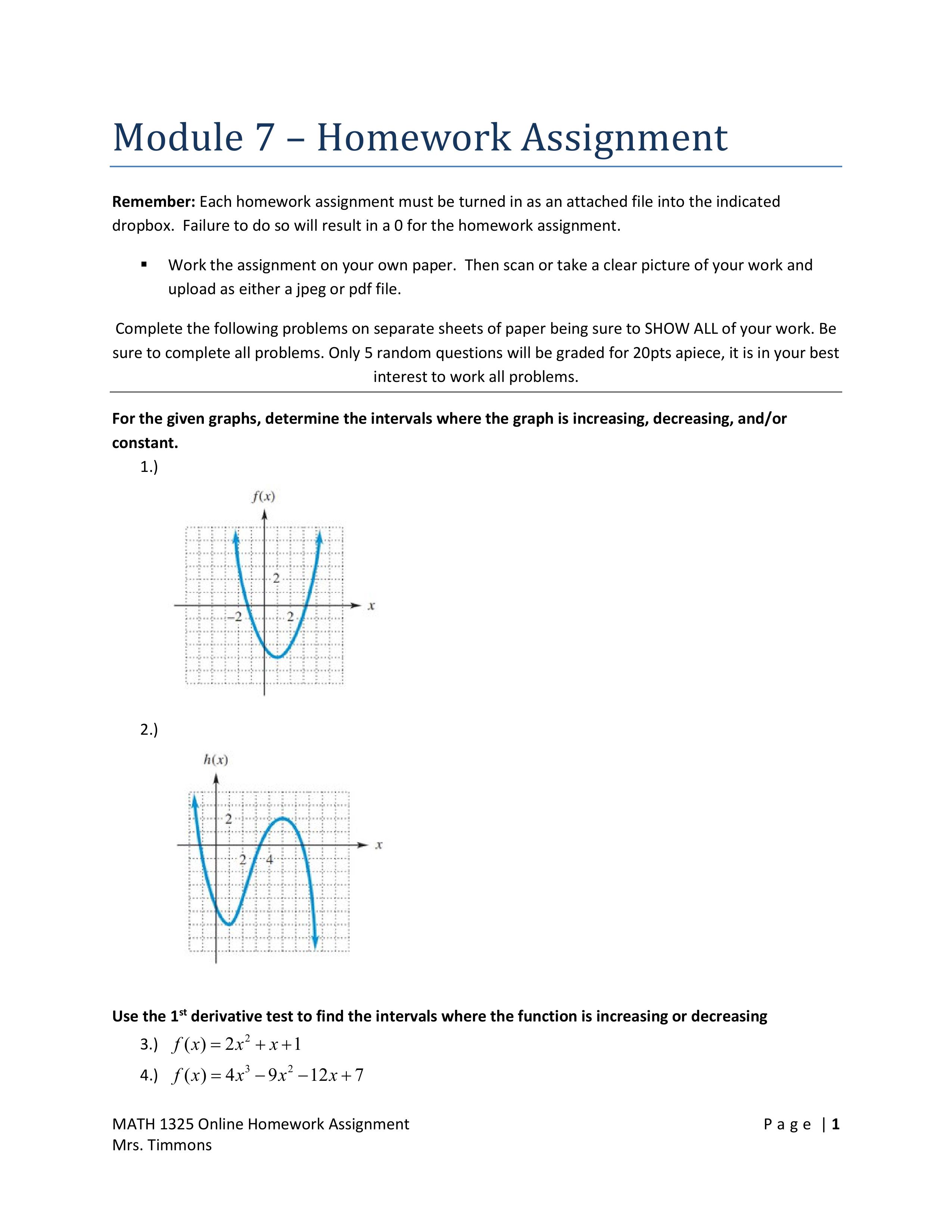 Solved Module 7 - ﻿Homework AssignmentComplete the following | Chegg.com