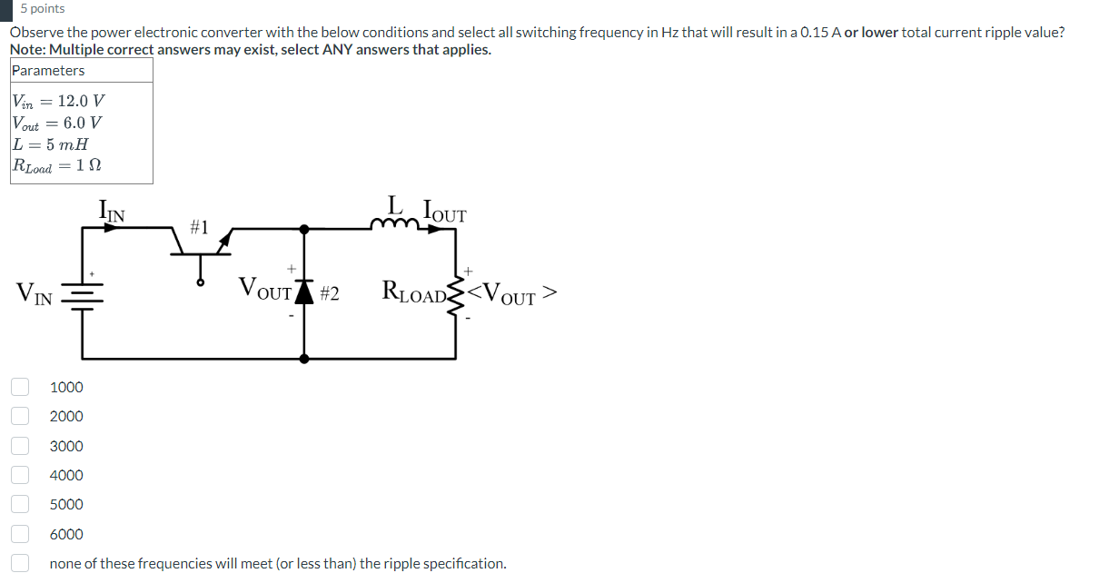 Solved 5 points Observe the power electronic converter with | Chegg.com