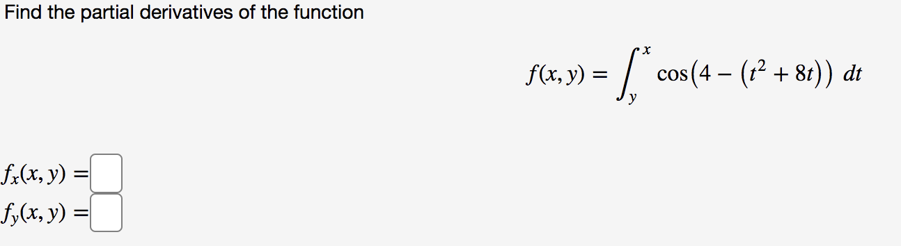 Solved Find the partial derivatives of the function | Chegg.com