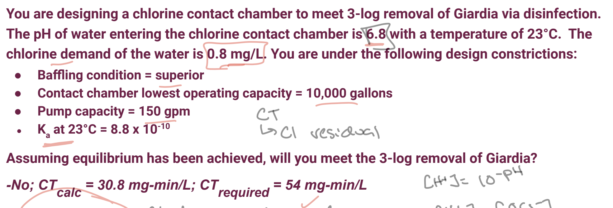 You are designing a chlorine contact chamber to meet | Chegg.com