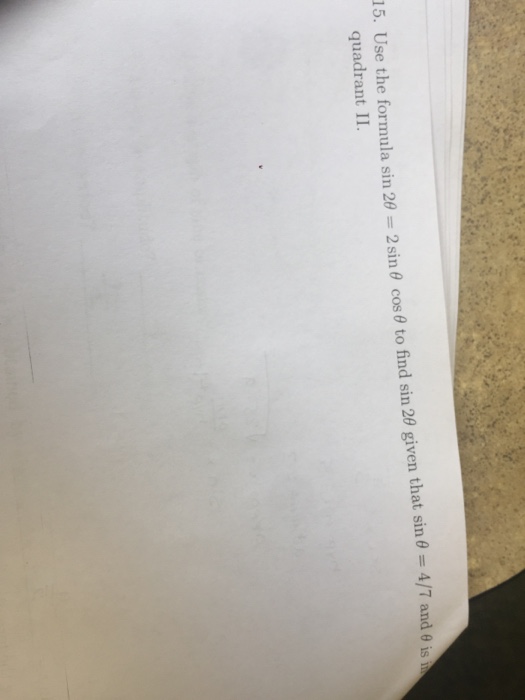 Solved Use the formula sin 2 theta = 2 sin theta cos theta | Chegg.com