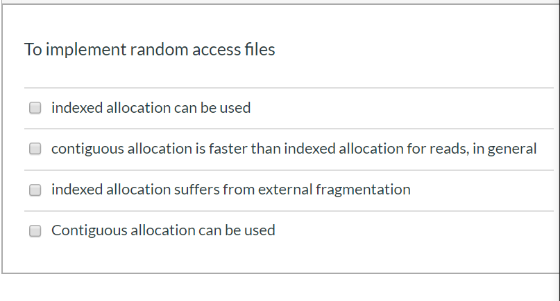 Solved To implement random access files indexed allocation | Chegg.com