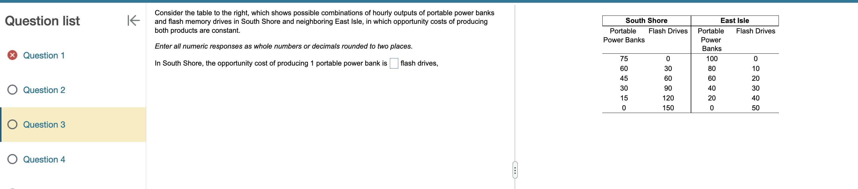 Solved Consider The Table To The Right Which Shows Possible