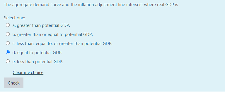 Solved The aggregate demand curve and the inflation | Chegg.com