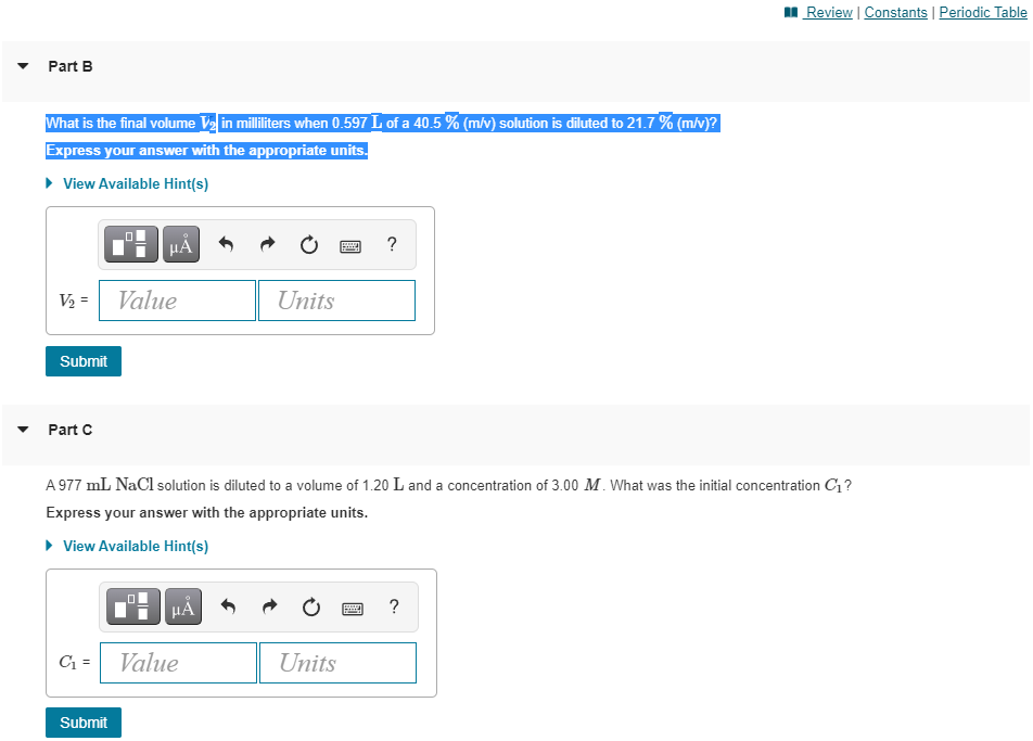 Solved MI Review Constants Periodic Table Part A You have | Chegg.com