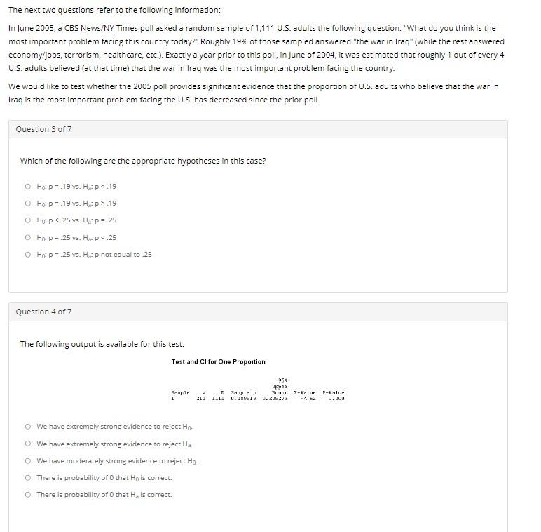 Solved The next two questions refer to the following | Chegg.com