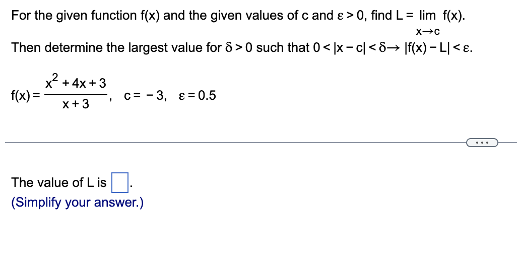 Solved For The Given Function F X And The Given Values Of C